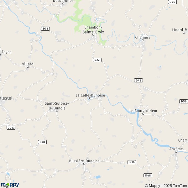 Map La Celle-Dunoise: map of La Celle-Dunoise (23800) and practical ... Map La Celle-Dunoise: map of La Celle-Dunoise (23800) and practical ...