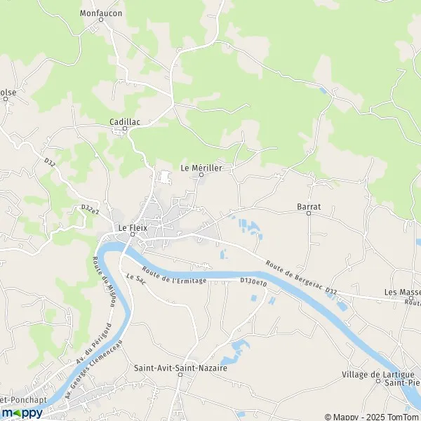 Map Le Fleix: map of Le Fleix (24130) and practical information