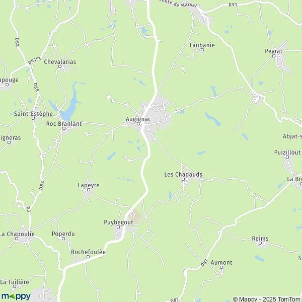 Map Augignac: map of Augignac (24300) and practical information