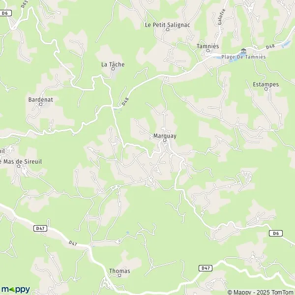 Map Marquay: map of Marquay (24620) and practical information