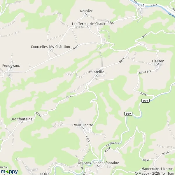 Map Valoreille: map of Valoreille (25190) and practical information