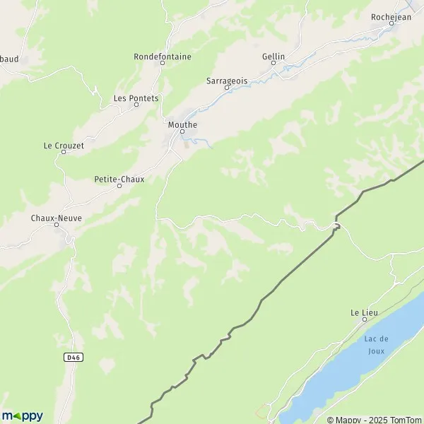 Map Mouthe: map of Mouthe (25240) and practical information