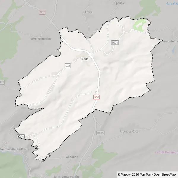 Map Les Premiers-Sapins: map of Les Premiers-Sapins (25580) and ...