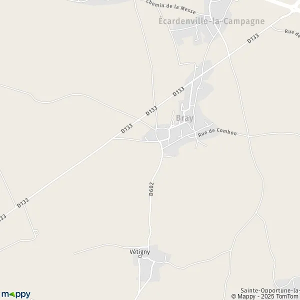 Map Bray: map of Bray (27170) and practical information