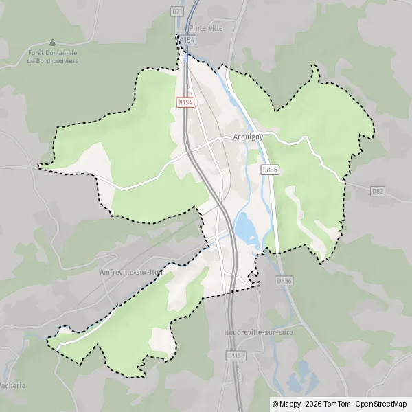 Map Acquigny: map of Acquigny (27400) and practical information
