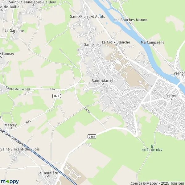 Map Saint-Marcel: map of Saint-Marcel (27950) and practical information