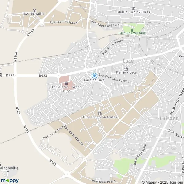 Map Lucé: map of Lucé (28110) and practical information