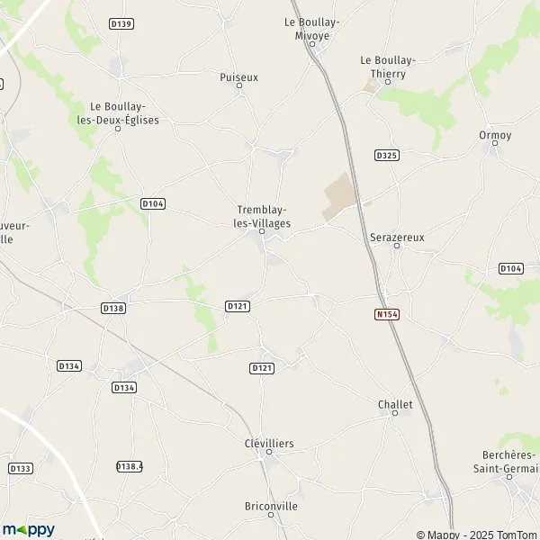 Map Tremblay-les-Villages: map of Tremblay-les-Villages (28170) and ...