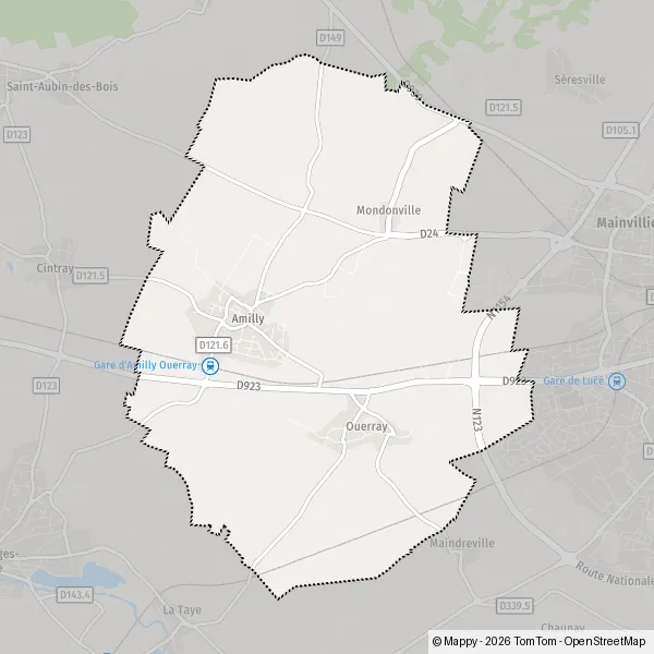 Map Amilly: map of Amilly (28300) and practical information