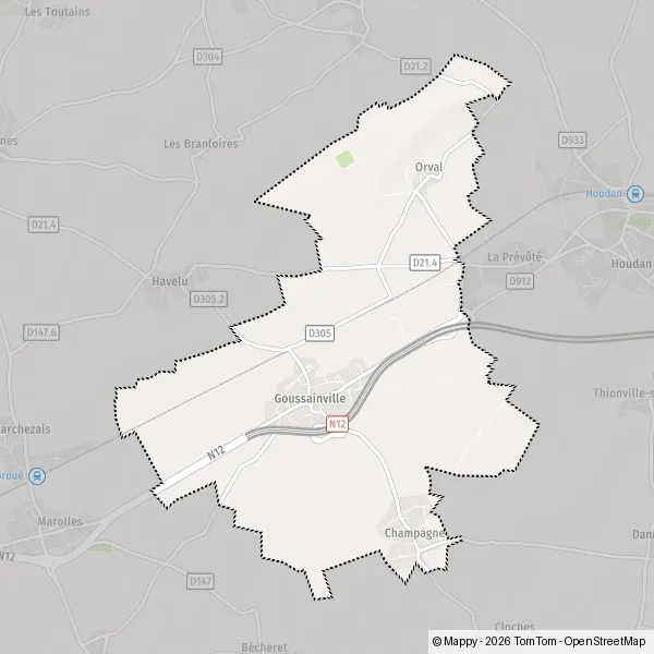 Map Goussainville: map of Goussainville (28410) and practical information