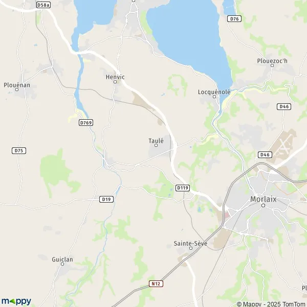 Map Taulé: map of Taulé (29670) and practical information