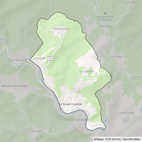 Map La Grand-Combe: map of La Grand-Combe (30110) and practical information