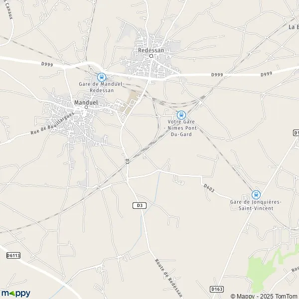 Map Manduel: map of Manduel (30129) and practical information