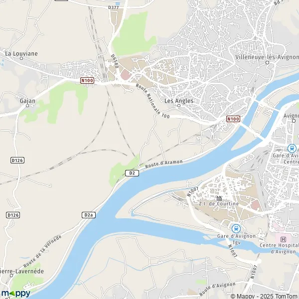 Map Les Angles: map of Les Angles (30133) and practical information