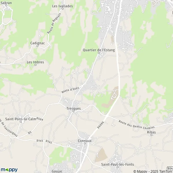 Map Tresques: map of Tresques (30330) and practical information