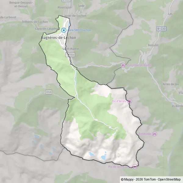 Map Bagnères-de-Luchon: map of Bagnères-de-Luchon (31110) and practical ...