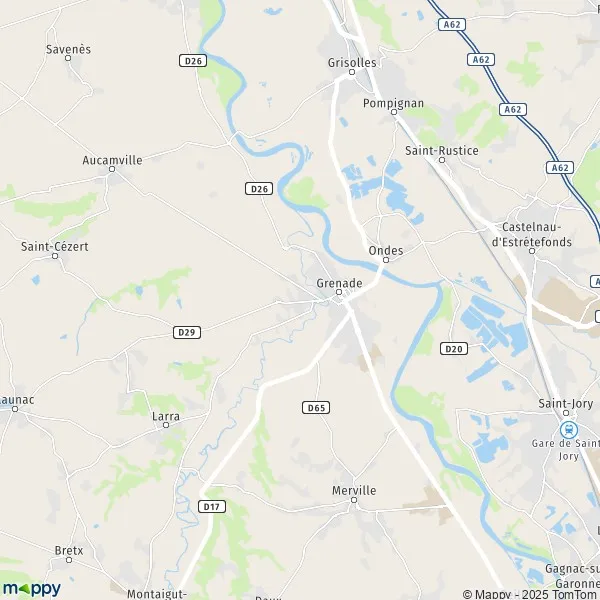 Map Grenade: map of Grenade (31330) and practical information