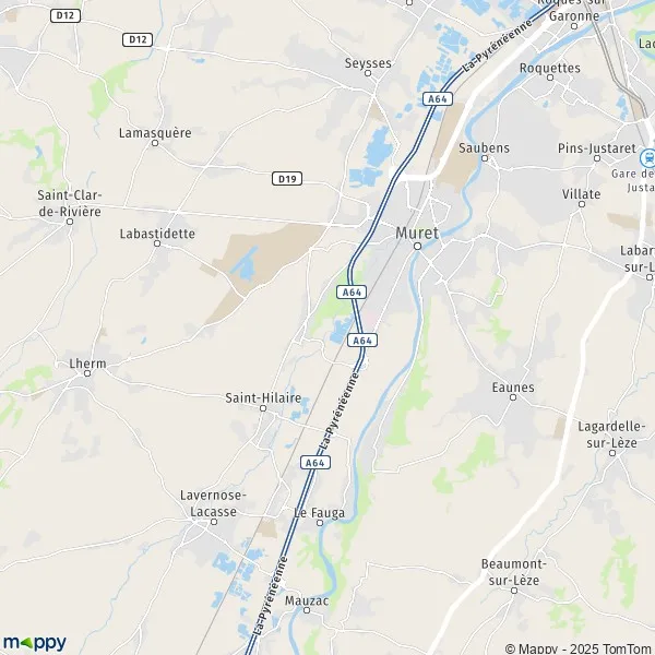 Map Muret: map of Muret (31600) and practical information