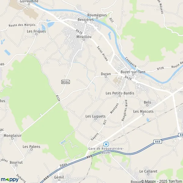 Map Buzet-sur-Tarn: map of Buzet-sur-Tarn (31660) and practical information