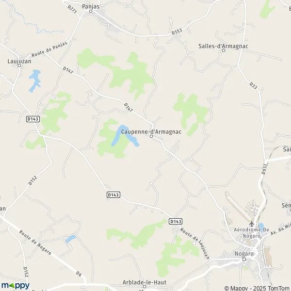 Map Caupenne-d'Armagnac: map of Caupenne-d'Armagnac (32110) and ...