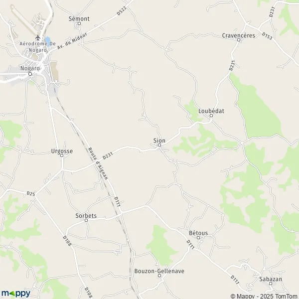 Map Sion: map of Sion (32110) and practical information