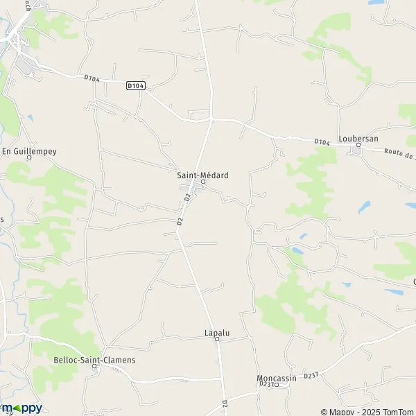 Map Saint-Médard: map of Saint-Médard (32300) and practical information