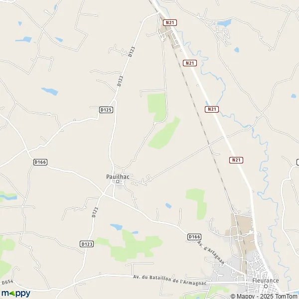 Map Pauilhac: map of Pauilhac (32500) and practical information