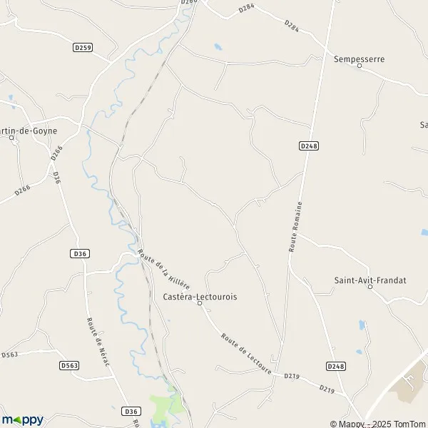 Map Castéra-Lectourois: map of Castéra-Lectourois (32700) and practical ...