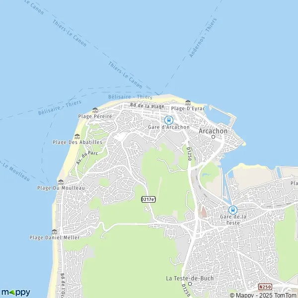 Map Arcachon: map of Arcachon (33120) and practical information