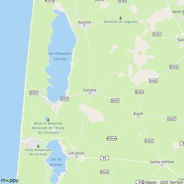 Map Carcans: map of Carcans (33121) and practical information