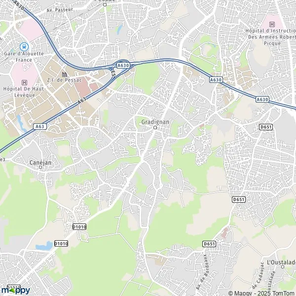 Map Gradignan: map of Gradignan (33170) and practical information