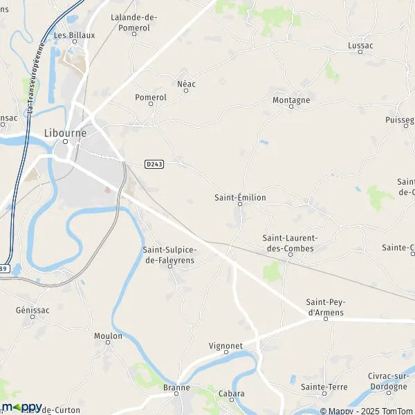 Map Saint-Emilion: map of Saint-Emilion (33330) and practical information