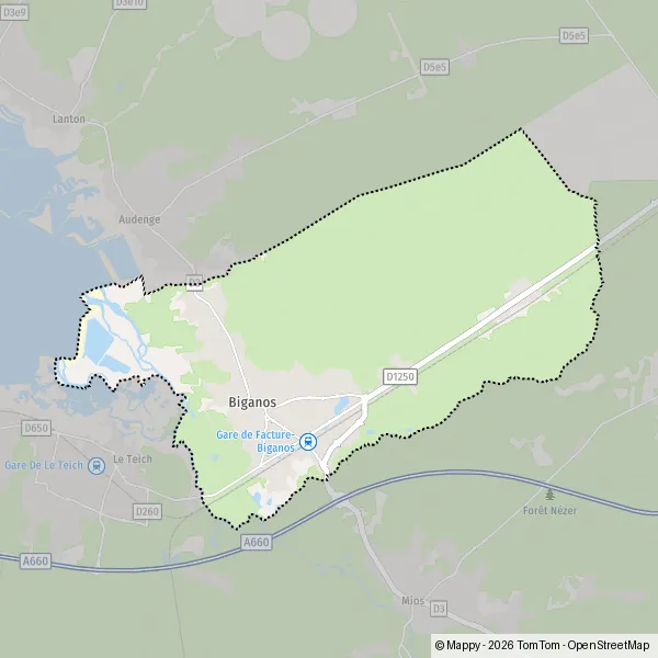 Map Biganos: map of Biganos (33380) and practical information