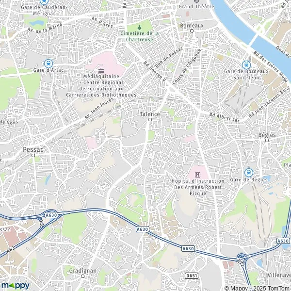 Map Talence: map of Talence (33400) and practical information