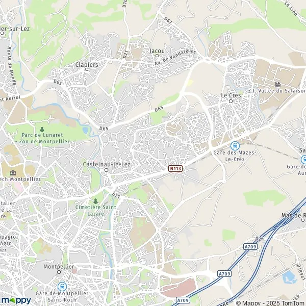 Map Castelnau-le-Lez: map of Castelnau-le-Lez (34170) and practical ...