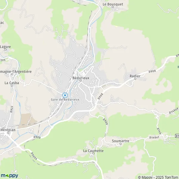 Map Bédarieux: map of Bédarieux (34600) and practical information