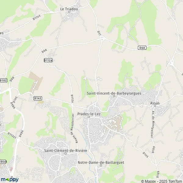 Map Prades-le-Lez: map of Prades-le-Lez (34730) and practical information