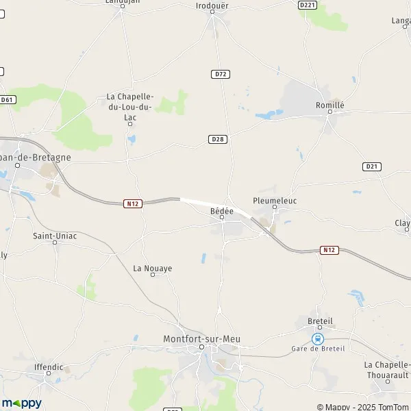 Map Bédée: map of Bédée (35137) and practical information