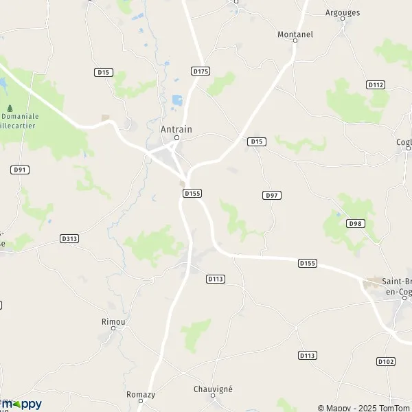 Map Antrain: map of Antrain (35560) and practical information