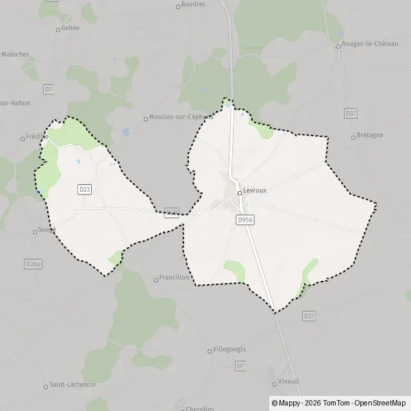 Map Levroux: map of Levroux (36110) and practical information