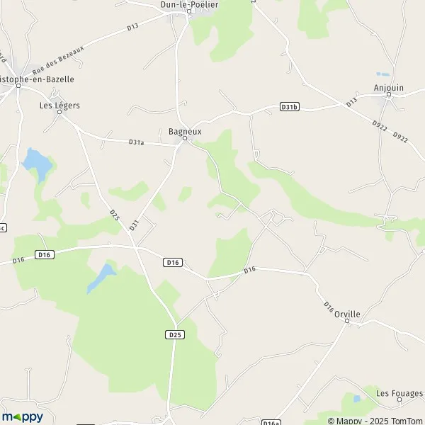 Map Bagneux: map of Bagneux (36210) and practical information