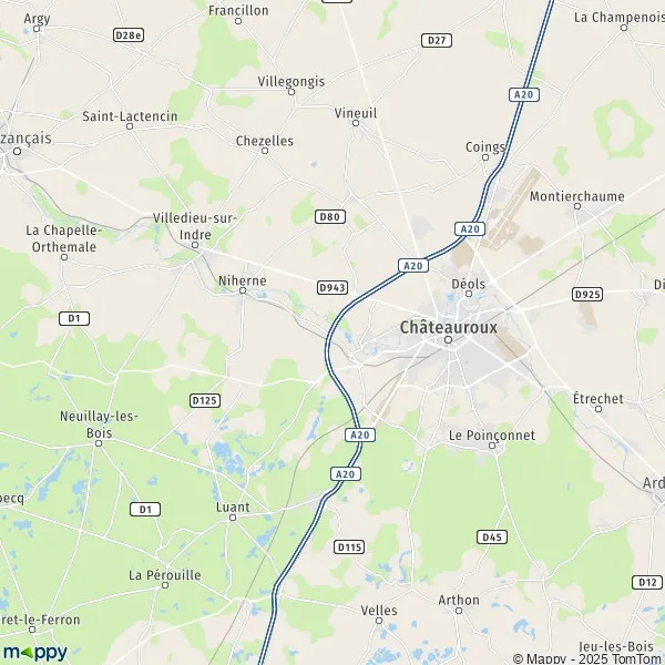 Map Saint-Maur: map of Saint-Maur (36250) and practical information