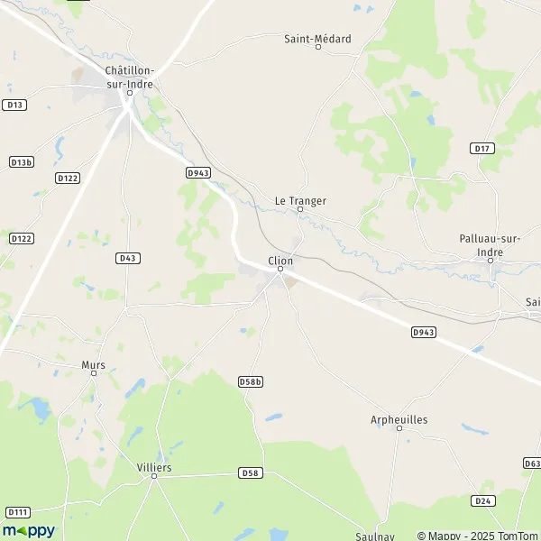 Map Clion: map of Clion (36700) and practical information