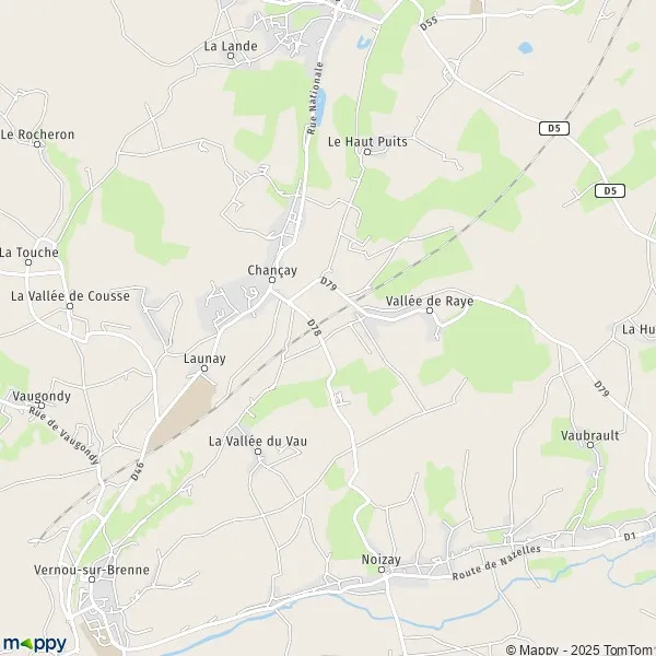 Map Chançay: map of Chançay (37210) and practical information