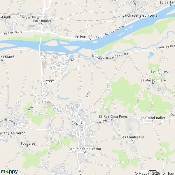 Map Avoine: map of Avoine (37420) and practical information