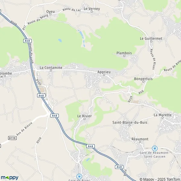 Map Apprieu: map of Apprieu (38140) and practical information