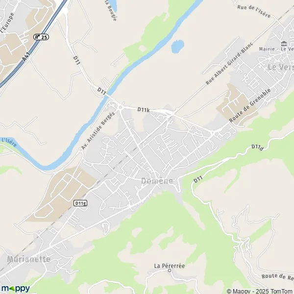 Map Domène: map of Domène (38420) and practical information