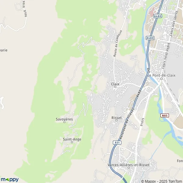 Map Claix: map of Claix (38640) and practical information