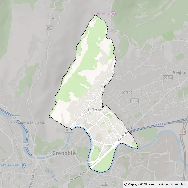 Map La Tronche: map of La Tronche (38700) and practical information