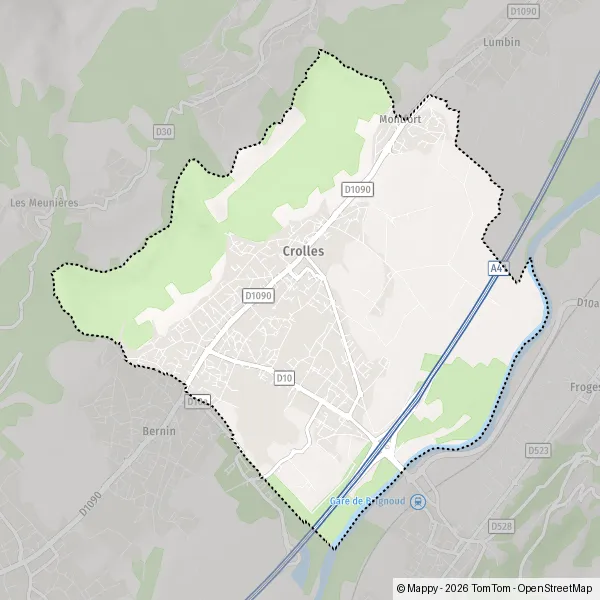 Map Crolles: map of Crolles (38920) and practical information